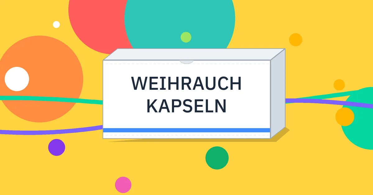 Symbolbild: Packung mit der Aufschrift WEIHRAUCH KAPSELN (PZN 06918443) – Verfügbarkeit und Bezug in Apotheken in Frankfurt am Main