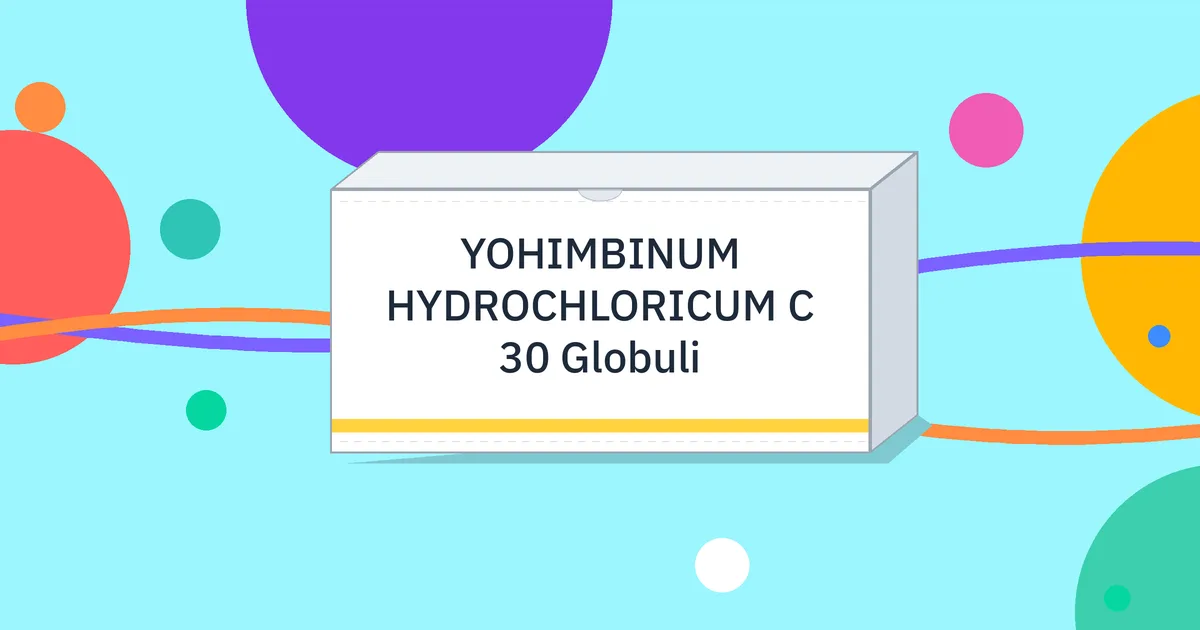 Symbolbild: Packung mit der Aufschrift YOHIMBINUM HYDROCHLORICUM C 30 Globuli (PZN 16694720) – Verfügbarkeit und Bezug in Apotheken in Frankfurt am Main