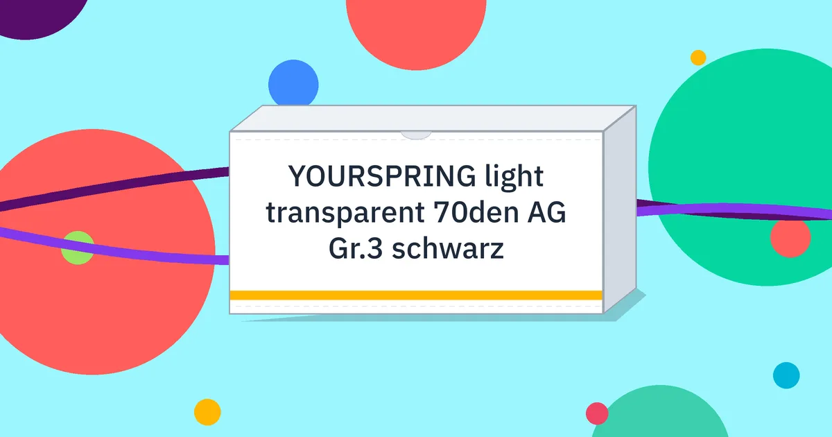 Symbolbild: Packung mit der Aufschrift YOURSPRING light transparent 70den AG Gr.3 schwarz (PZN 18056188) – Verfügbarkeit und Bezug in Apotheken in Frankfurt am Main