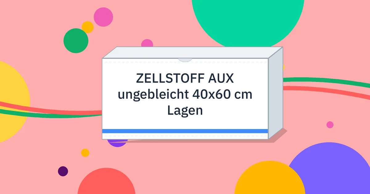Symbolbild: Packung mit der Aufschrift ZELLSTOFF AUX ungebleicht 40x60 cm Lagen (PZN 11102620) – Verfügbarkeit und Bezug in Apotheken in Frankfurt am Main