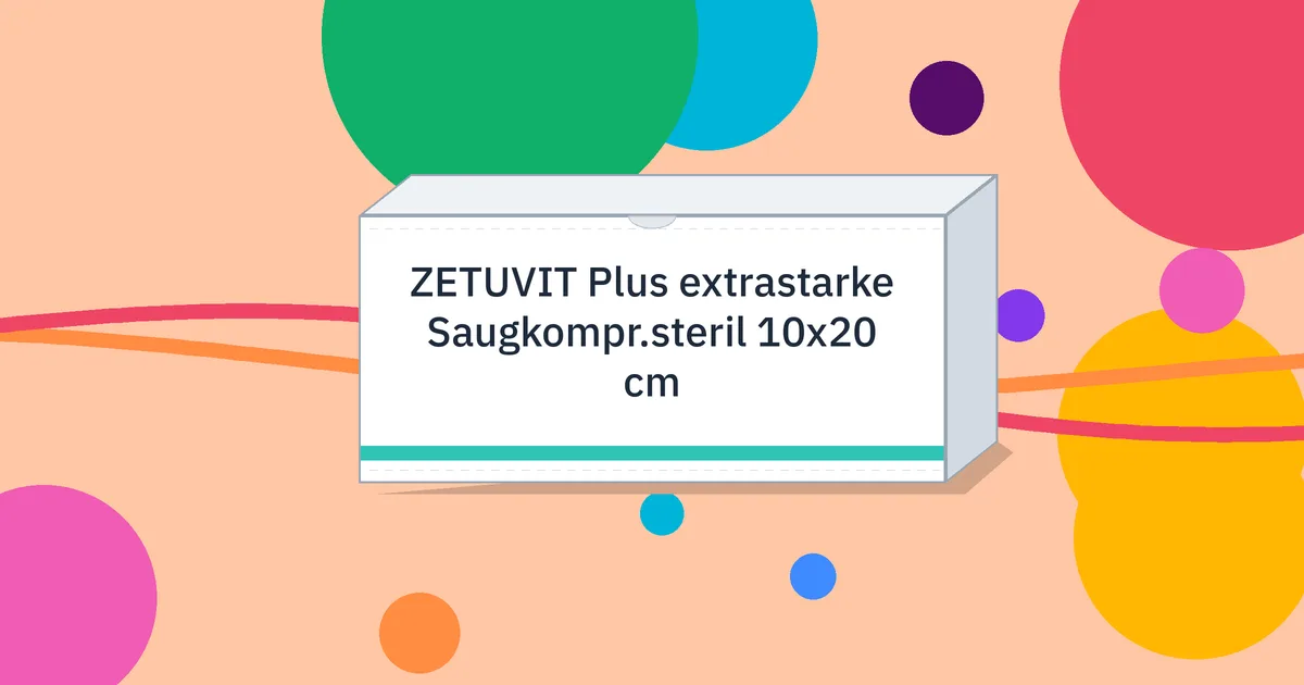 Symbolbild: Packung mit der Aufschrift ZETUVIT Plus extrastarke Saugkompr.steril 10x20 cm (PZN 18127209) – Verfügbarkeit und Bezug in Apotheken in Frankfurt am Main
