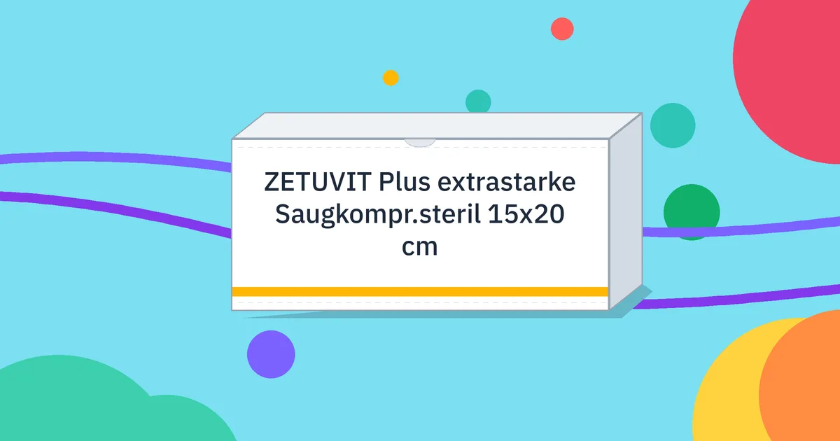 Symbolbild: Packung mit der Aufschrift ZETUVIT Plus extrastarke Saugkompr.steril 15x20 cm (PZN 16356124) – Verfügbarkeit und Bezug in Apotheken in Frankfurt am Main