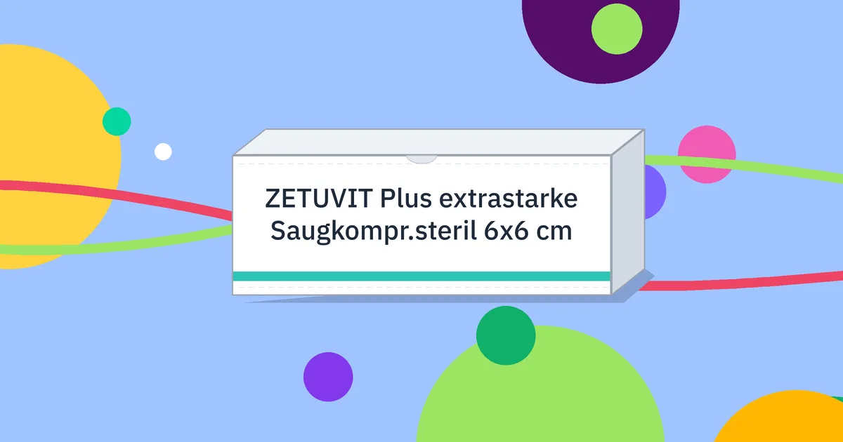 Symbolbild: Packung mit der Aufschrift ZETUVIT Plus extrastarke Saugkompr.steril 6x6 cm (PZN 19960323) – Verfügbarkeit und Bezug in Apotheken in Frankfurt am Main