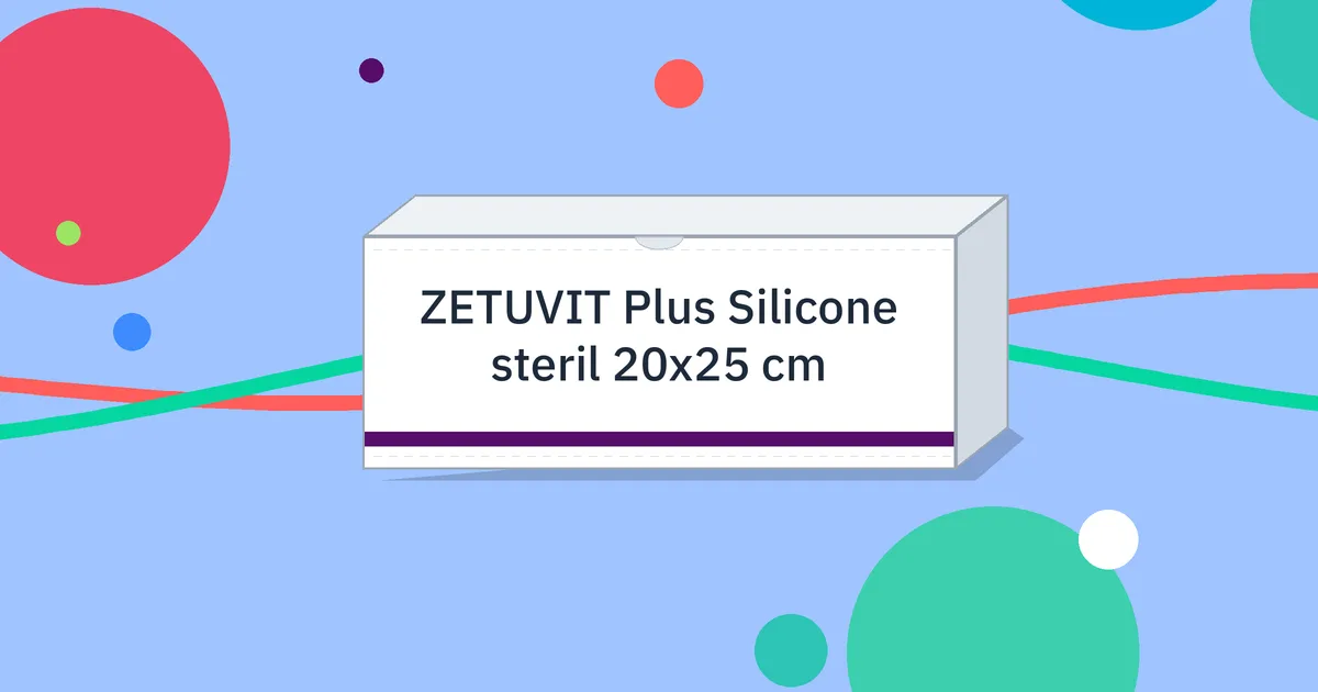 Symbolbild: Packung mit der Aufschrift ZETUVIT Plus Silicone steril 20x25 cm (PZN 18303675) – Verfügbarkeit und Bezug in Apotheken in Frankfurt am Main