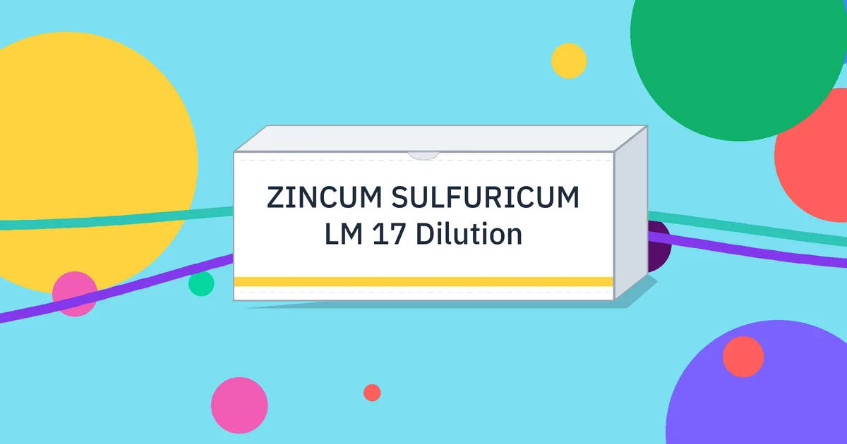 Symbolbild: Packung mit der Aufschrift ZINCUM SULFURICUM LM 17 Dilution (PZN 13300206) – Verfügbarkeit und Bezug in Apotheken in Frankfurt am Main
