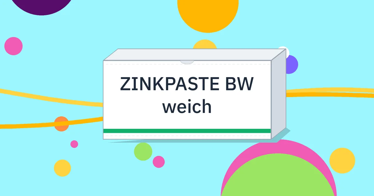Symbolbild: Packung mit der Aufschrift ZINKPASTE BW weich (PZN 04377090) – Verfügbarkeit und Bezug in Apotheken in Frankfurt am Main