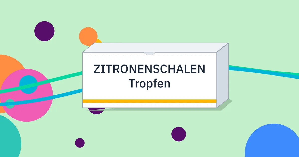 Symbolbild: Packung mit der Aufschrift ZITRONENSCHALEN Tropfen (PZN 17436351) – Verfügbarkeit und Bezug in Apotheken in Frankfurt am Main