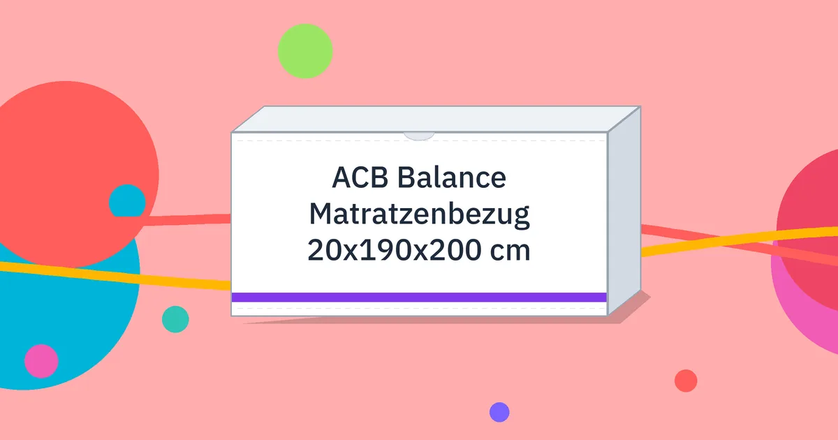 Symbolbild: Packung mit der Aufschrift ACB Balance Matratzenbezug 20x190x200 cm (PZN 11648879) – Verfügbarkeit und Bezug in Apotheken in Frankfurt am Main