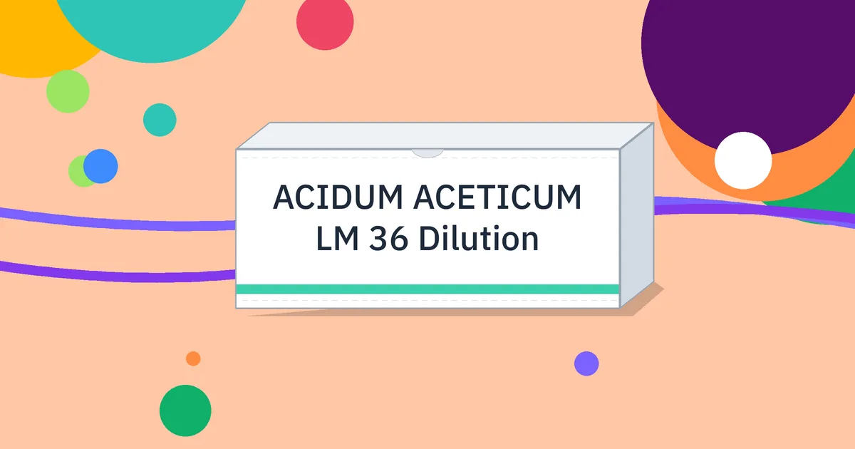 Symbolbild: Packung mit der Aufschrift ACIDUM ACETICUM LM 36 Dilution (PZN 13267466) – Verfügbarkeit und Bezug in Apotheken in Frankfurt am Main