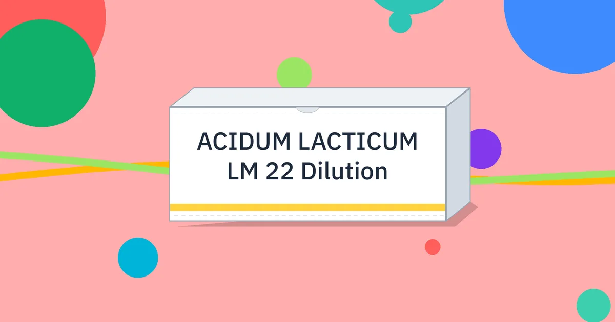 Symbolbild: Packung mit der Aufschrift ACIDUM LACTICUM LM 22 Dilution (PZN 13279481) – Verfügbarkeit und Bezug in Apotheken in Frankfurt am Main