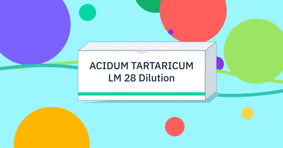 Symbolbild: Packung mit der Aufschrift ACIDUM TARTARICUM LM 28 Dilution (PZN 13287090) – Verfügbarkeit und Bezug in Apotheken in Frankfurt am Main
