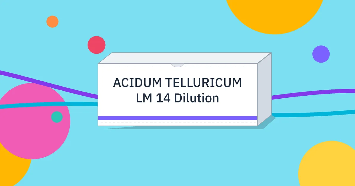 Symbolbild: Packung mit der Aufschrift ACIDUM TELLURICUM LM 14 Dilution (PZN 13287693) – Verfügbarkeit und Bezug in Apotheken in Frankfurt am Main