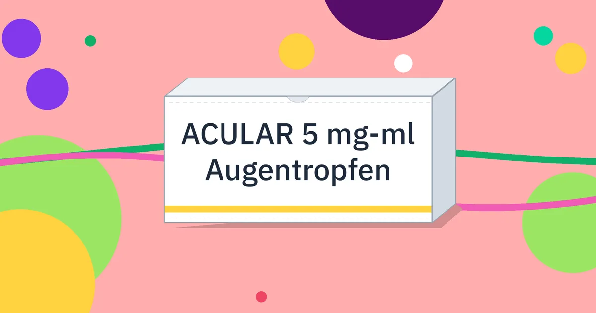 Symbolbild: Packung mit der Aufschrift ACULAR 5 mg-ml Augentropfen (PZN 00447853) – Verfügbarkeit und Bezug in Apotheken in Frankfurt am Main