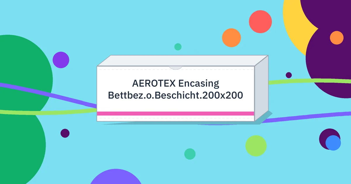 Symbolbild: Packung mit der Aufschrift AEROTEX Encasing Bettbez.o.Beschicht.200x200 (PZN 03392130) – Verfügbarkeit und Bezug in Apotheken in Frankfurt am Main