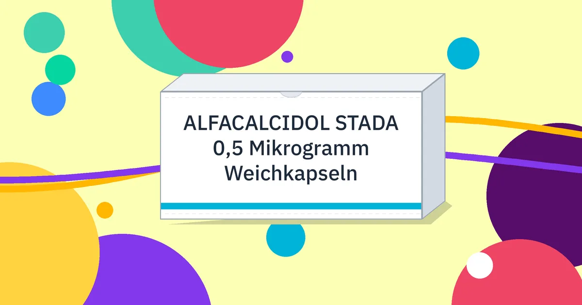 Symbolbild: Packung mit der Aufschrift ALFACALCIDOL STADA 0,5 Mikrogramm Weichkapseln (PZN 18667696) – Verfügbarkeit und Bezug in Apotheken in Frankfurt am Main
