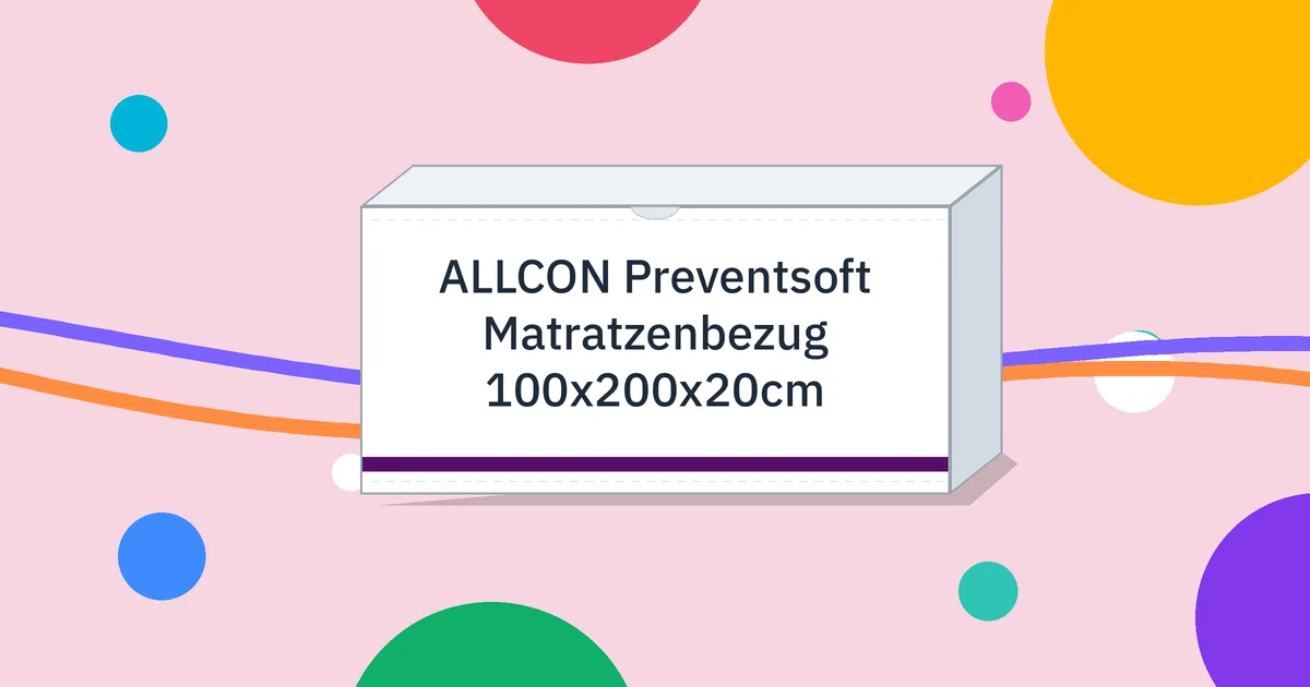 Symbolbild: Packung mit der Aufschrift ALLCON Preventsoft Matratzenbezug 100x200x20cm (PZN 03057503) – Verfügbarkeit und Bezug in Apotheken in Frankfurt am Main