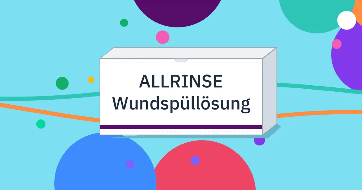 Symbolbild: Packung mit der Aufschrift ALLRINSE Wundspüllösung (PZN 19454761) – Verfügbarkeit und Bezug in Apotheken in Frankfurt am Main