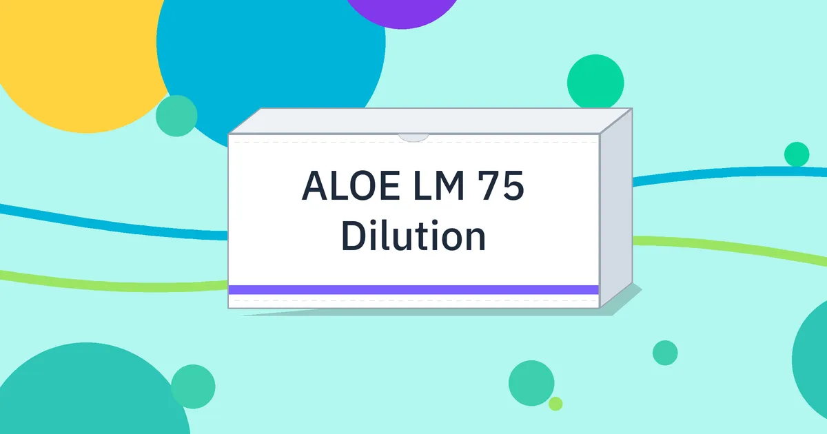 Symbolbild: Packung mit der Aufschrift ALOE LM 75 Dilution (PZN 12757783) – Verfügbarkeit und Bezug in Apotheken in Frankfurt am Main
