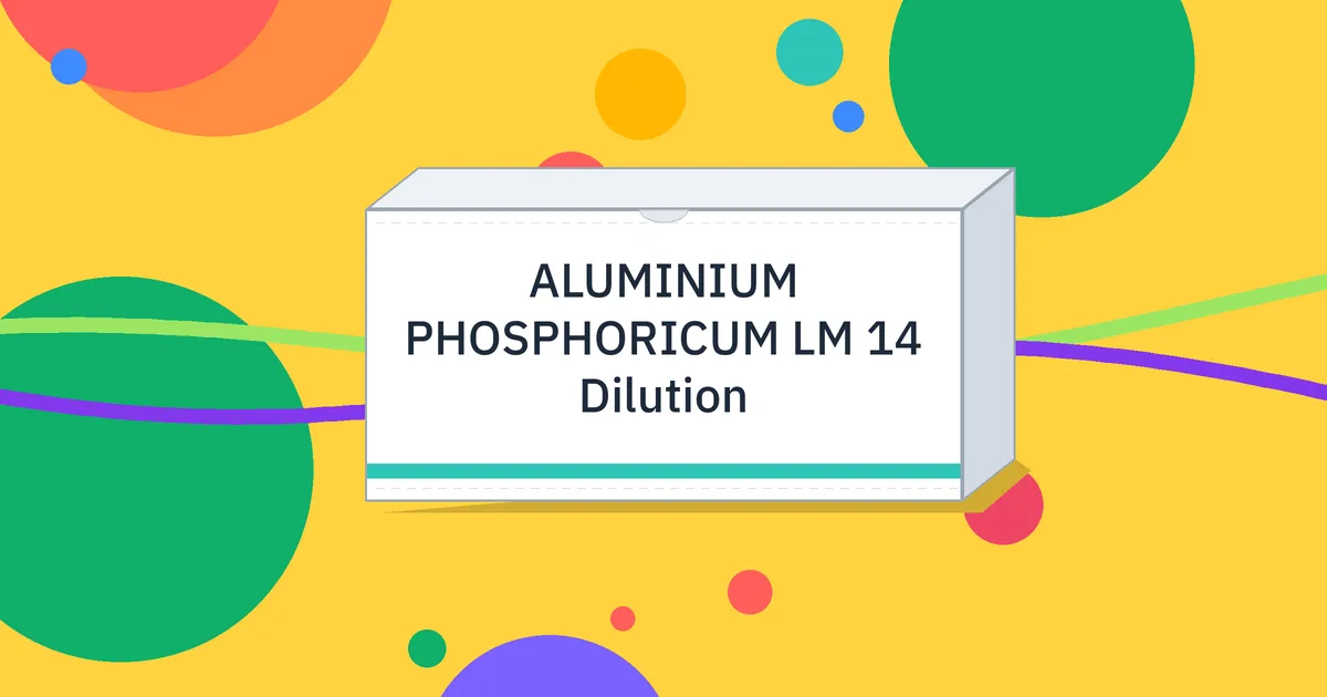 Symbolbild: Packung mit der Aufschrift ALUMINIUM PHOSPHORICUM LM 14 Dilution (PZN 13317170) – Verfügbarkeit und Bezug in Apotheken in Frankfurt am Main