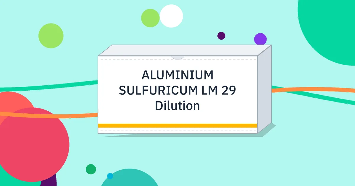 Symbolbild: Packung mit der Aufschrift ALUMINIUM SULFURICUM LM 29 Dilution (PZN 13317827) – Verfügbarkeit und Bezug in Apotheken in Frankfurt am Main