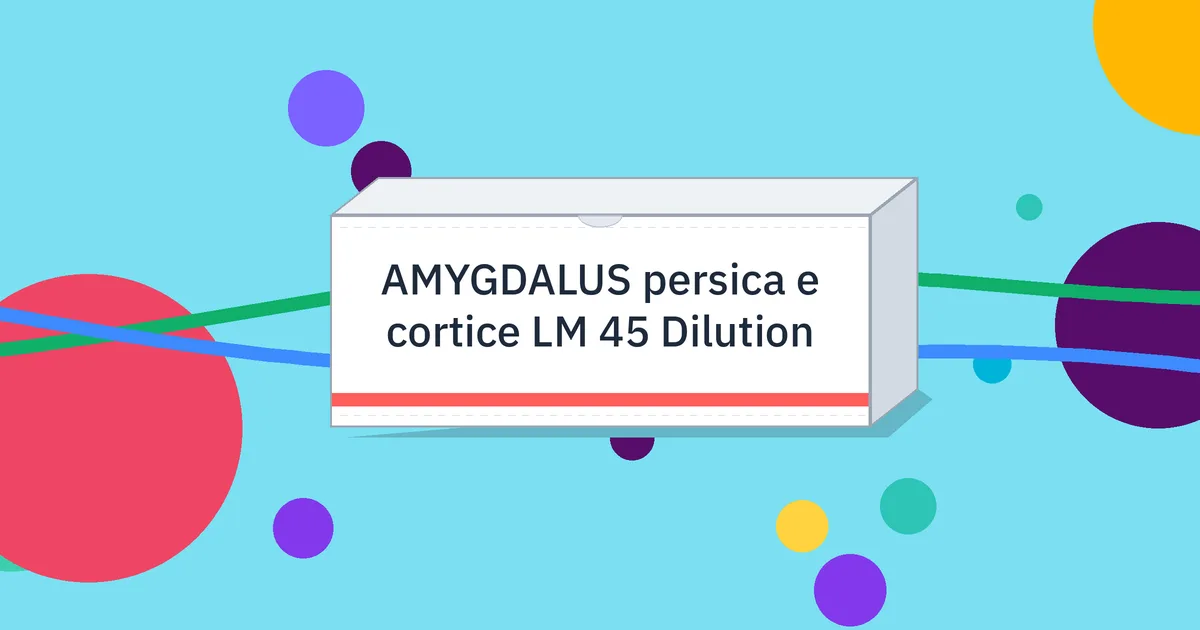 Symbolbild: Packung mit der Aufschrift AMYGDALUS persica e cortice LM 45 Dilution (PZN 13326281) – Verfügbarkeit und Bezug in Apotheken in Frankfurt am Main