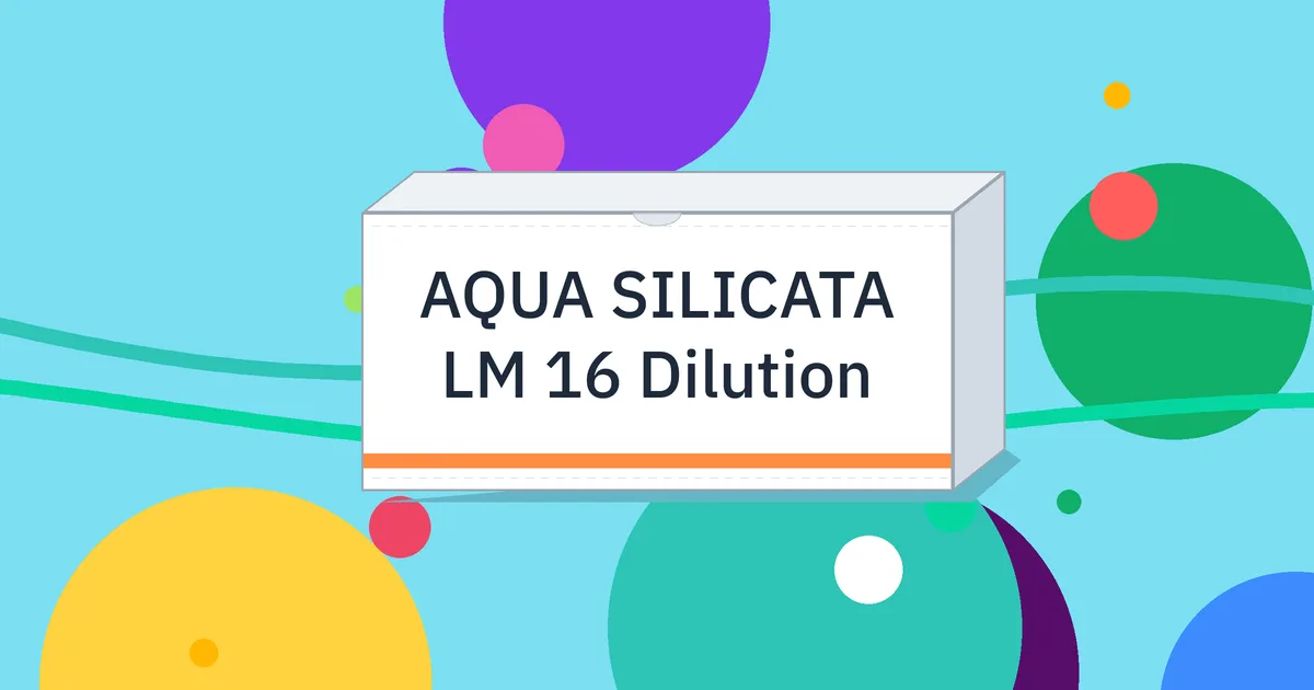 Symbolbild: Packung mit der Aufschrift AQUA SILICATA LM 16 Dilution (PZN 13382977) – Verfügbarkeit und Bezug in Apotheken in Frankfurt am Main