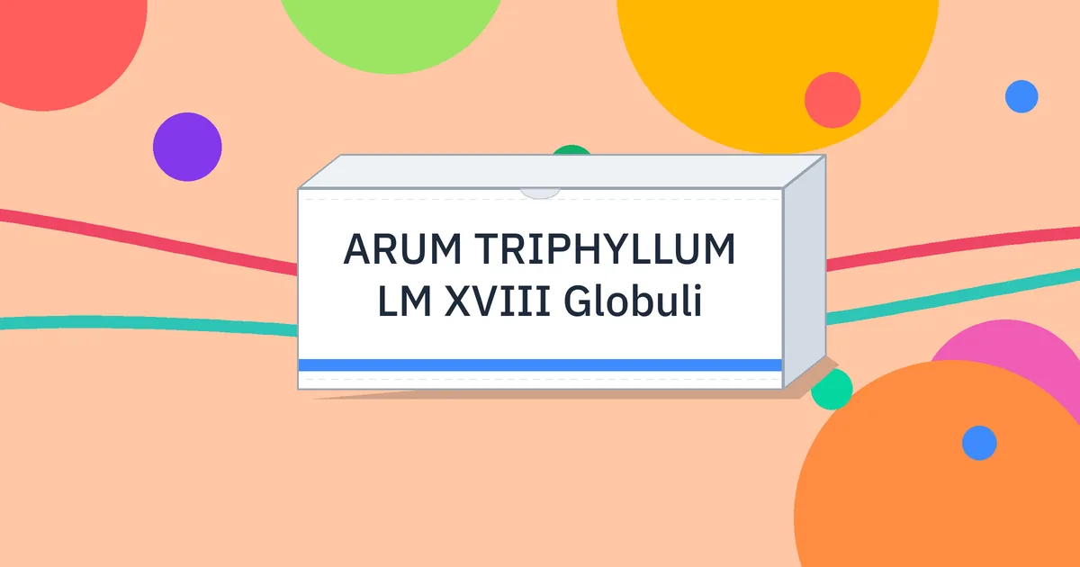 Symbolbild: Packung mit der Aufschrift ARUM TRIPHYLLUM LM XVIII Globuli (PZN 04501905) – Verfügbarkeit und Bezug in Apotheken in Frankfurt am Main