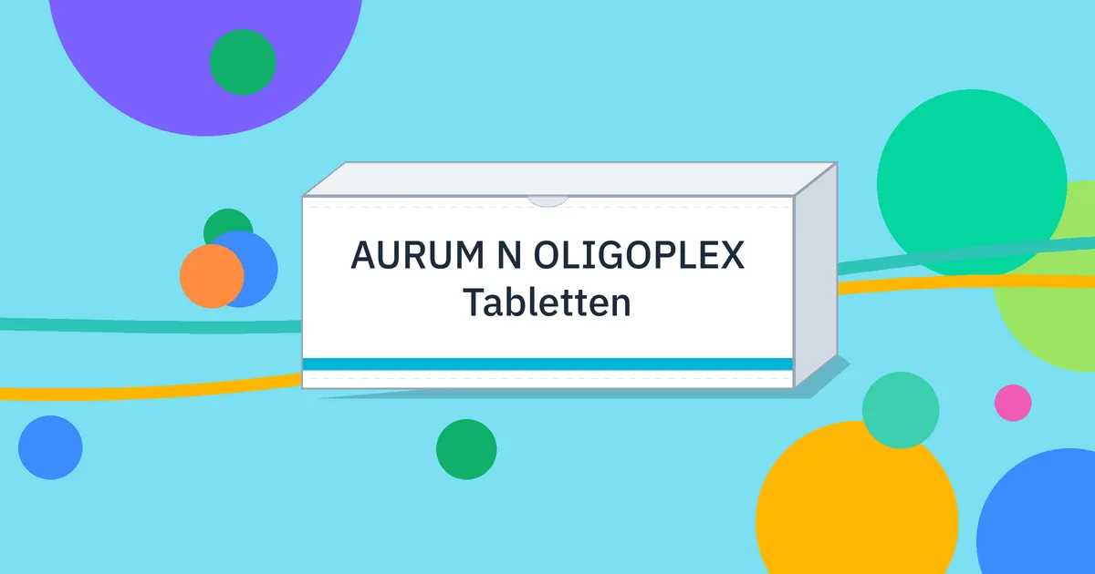 Symbolbild: Packung mit der Aufschrift AURUM N OLIGOPLEX Tabletten (PZN 03672177) – Verfügbarkeit und Bezug in Apotheken in Frankfurt am Main
