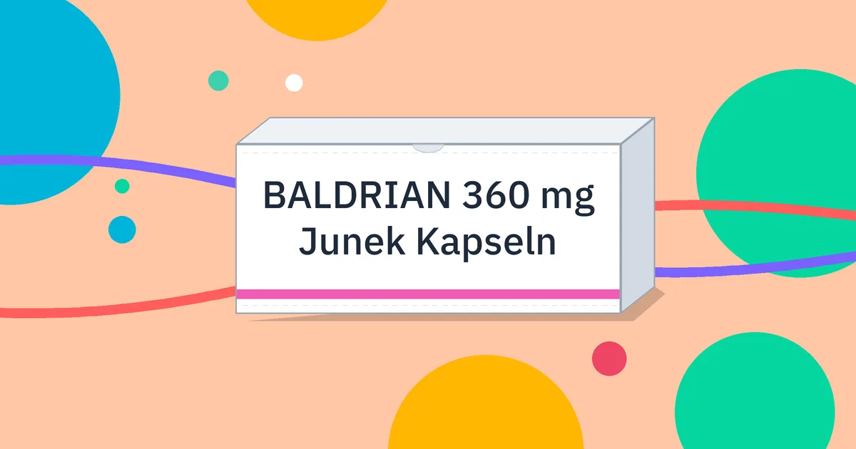 Symbolbild: Packung mit der Aufschrift BALDRIAN 360 mg Junek Kapseln (PZN 10336770) – Verfügbarkeit und Bezug in Apotheken in Frankfurt am Main