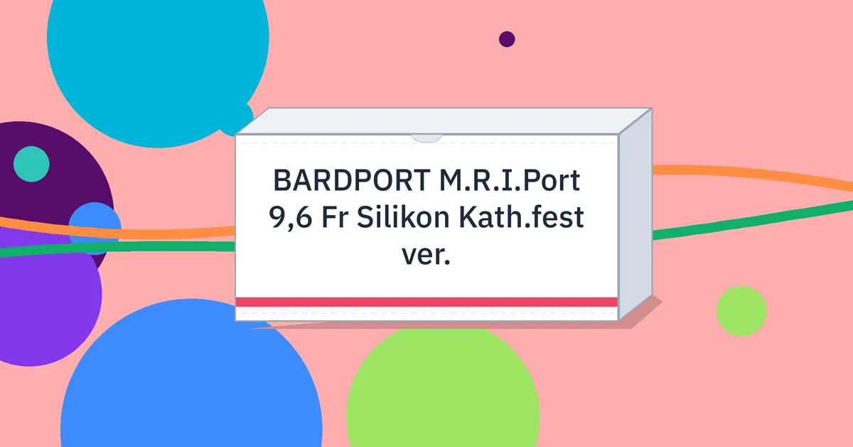 Symbolbild: Packung mit der Aufschrift BARDPORT M.R.I.Port 9,6 Fr Silikon Kath.fest ver. (PZN 02755079) – Verfügbarkeit und Bezug in Apotheken in Frankfurt am Main