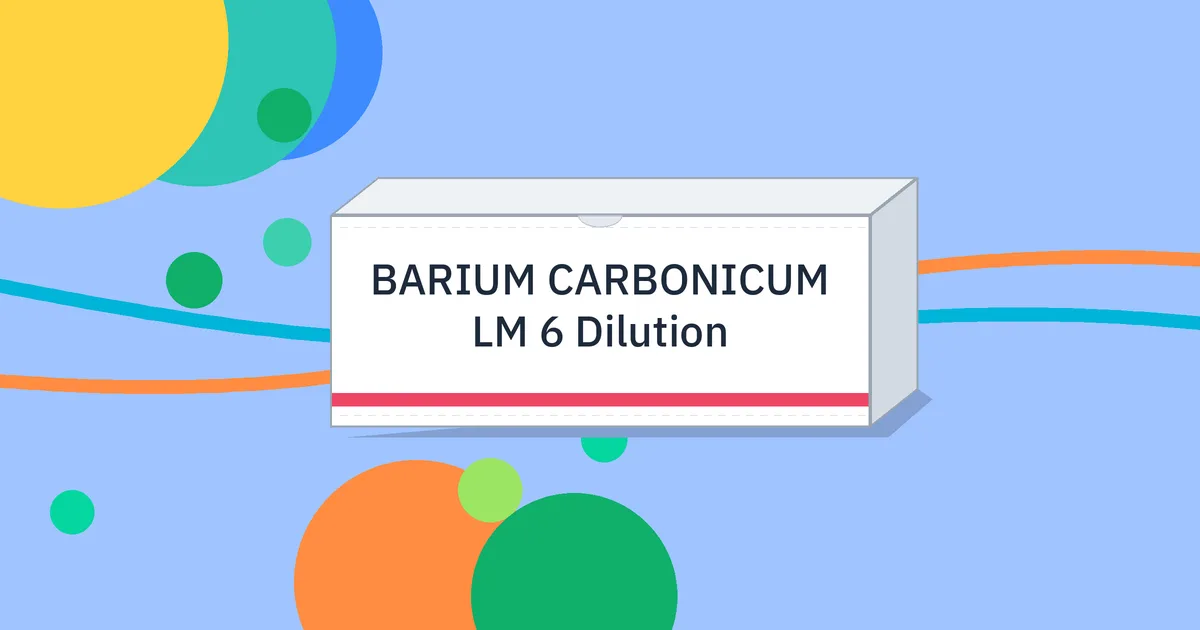 Symbolbild: Packung mit der Aufschrift BARIUM CARBONICUM LM 6 Dilution (PZN 09075554) – Verfügbarkeit und Bezug in Apotheken in Frankfurt am Main