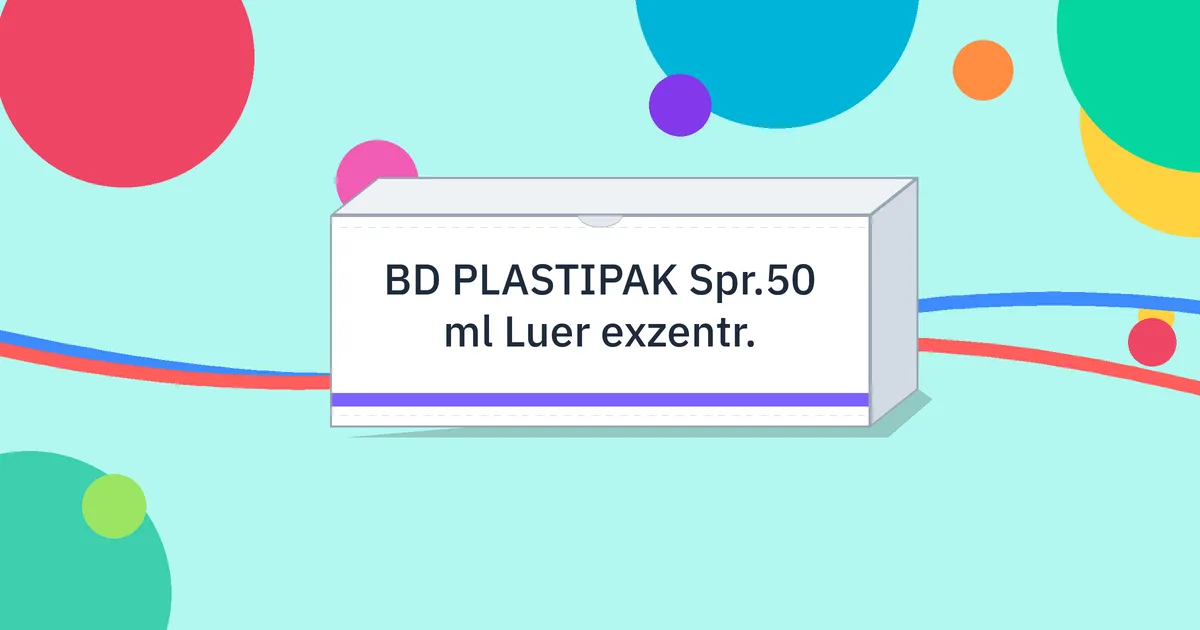 Symbolbild: Packung mit der Aufschrift BD PLASTIPAK Spr.50 ml Luer exzentr. (PZN 07657536) – Verfügbarkeit und Bezug in Apotheken in Frankfurt am Main