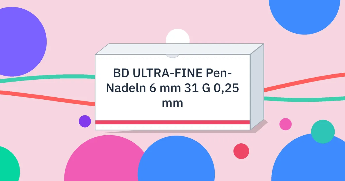 Symbolbild: Packung mit der Aufschrift BD ULTRA-FINE Pen-Nadeln 6 mm 31 G 0,25 mm (PZN 17433370) – Verfügbarkeit und Bezug in Apotheken in Frankfurt am Main