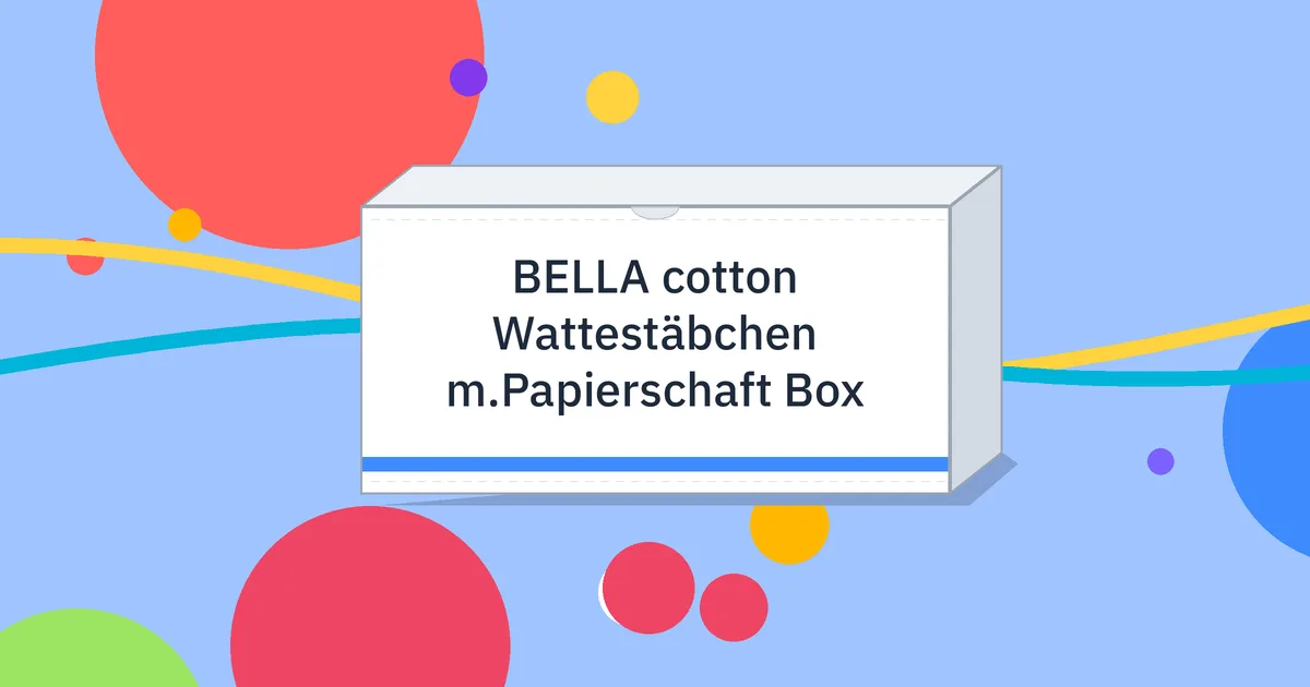 Symbolbild: Packung mit der Aufschrift BELLA cotton Wattestäbchen m.Papierschaft Box (PZN 18714088) – Verfügbarkeit und Bezug in Apotheken in Frankfurt am Main
