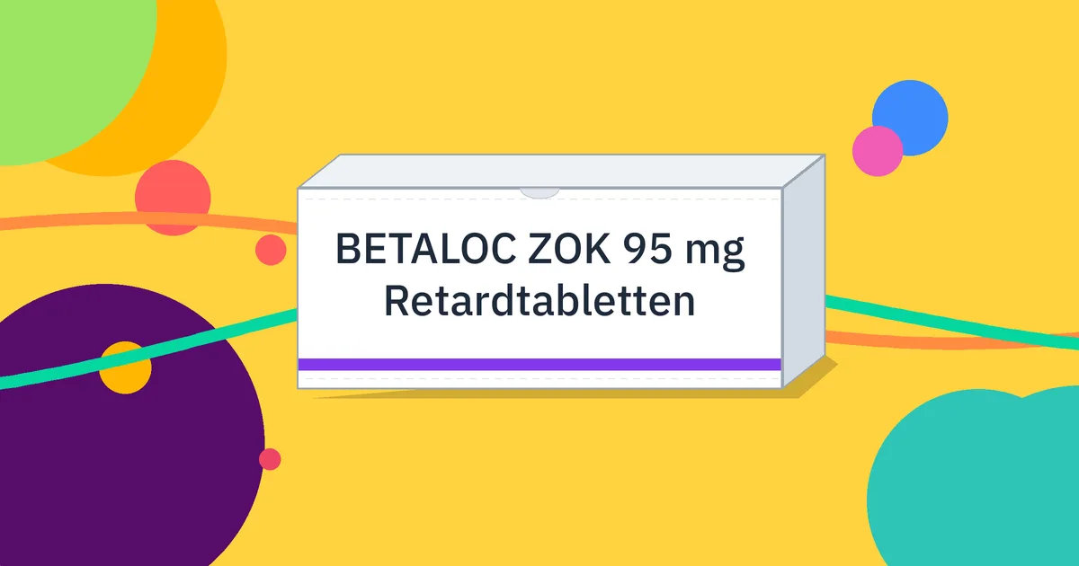 Symbolbild: Packung mit der Aufschrift BETALOC ZOK 95 mg Retardtabletten (PZN 18226526) – Verfügbarkeit und Bezug in Apotheken in Frankfurt am Main