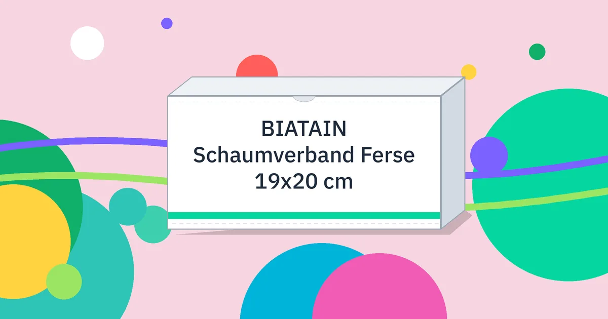 Symbolbild: Packung mit der Aufschrift BIATAIN Schaumverband Ferse 19x20 cm (PZN 20164873) – Verfügbarkeit und Bezug in Apotheken in Frankfurt am Main