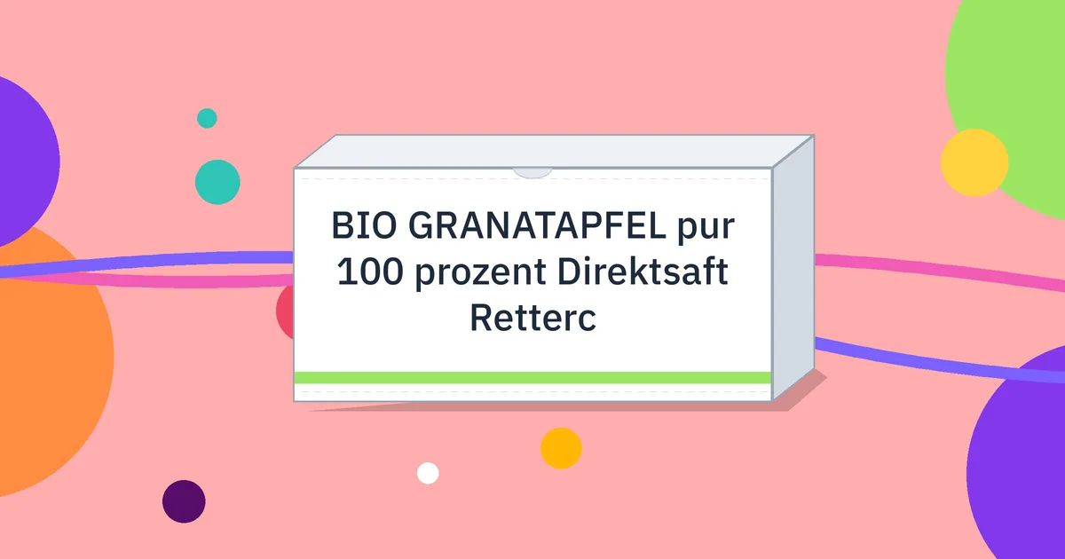 Symbolbild: Packung mit der Aufschrift BIO GRANATAPFEL pur 100 prozent Direktsaft Retterc (PZN 16735502) – Verfügbarkeit und Bezug in Apotheken in Frankfurt am Main