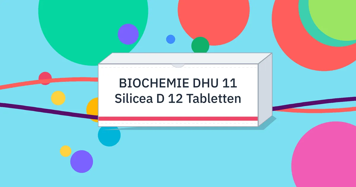 Symbolbild: Packung mit der Aufschrift BIOCHEMIE DHU 11 Silicea D 12 Tabletten (PZN 00274803) – Verfügbarkeit und Bezug in Apotheken in Frankfurt am Main
