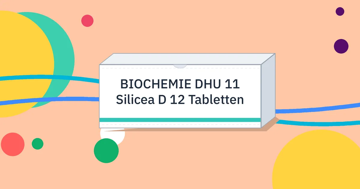 Symbolbild: Packung mit der Aufschrift BIOCHEMIE DHU 11 Silicea D 12 Tabletten (PZN 02581030) – Verfügbarkeit und Bezug in Apotheken in Frankfurt am Main