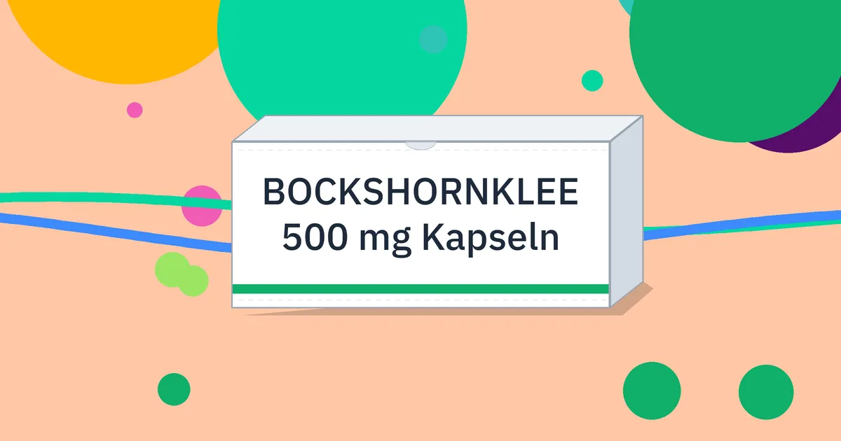 Symbolbild: Packung mit der Aufschrift BOCKSHORNKLEE 500 mg Kapseln (PZN 18392087) – Verfügbarkeit und Bezug in Apotheken in Frankfurt am Main