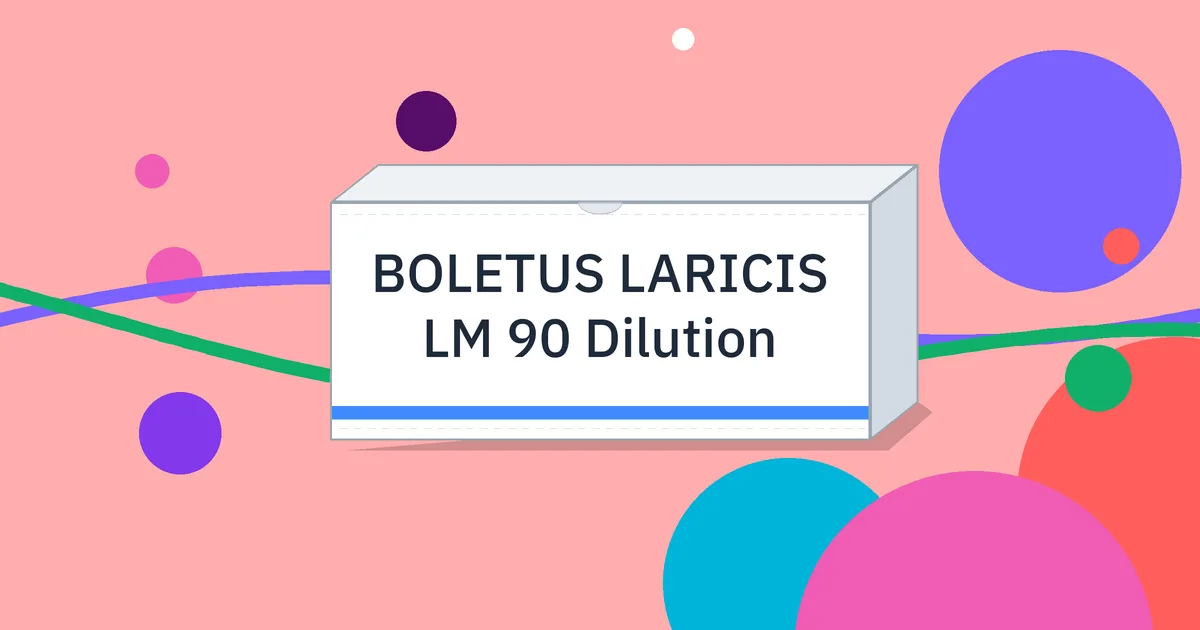 Symbolbild: Packung mit der Aufschrift BOLETUS LARICIS LM 90 Dilution (PZN 13391769) – Verfügbarkeit und Bezug in Apotheken in Frankfurt am Main