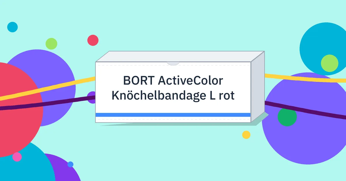 Symbolbild: Packung mit der Aufschrift BORT ActiveColor Knöchelbandage L rot (PZN 06914787) – Verfügbarkeit und Bezug in Apotheken in Frankfurt am Main