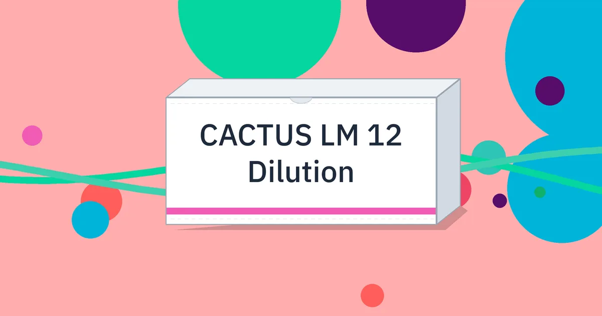 Symbolbild: Packung mit der Aufschrift CACTUS LM 12 Dilution (PZN 02601028) – Verfügbarkeit und Bezug in Apotheken in Frankfurt am Main