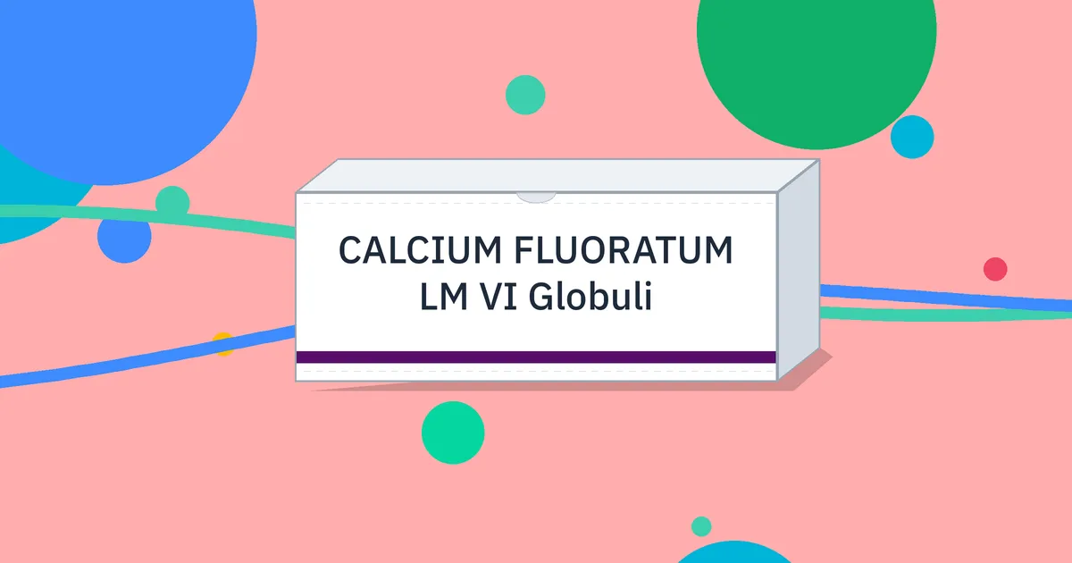 Symbolbild: Packung mit der Aufschrift CALCIUM FLUORATUM LM VI Globuli (PZN 02658850) – Verfügbarkeit und Bezug in Apotheken in Frankfurt am Main