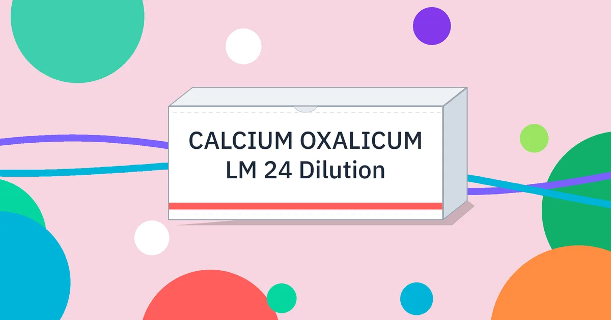 Symbolbild: Packung mit der Aufschrift CALCIUM OXALICUM LM 24 Dilution (PZN 13410372) – Verfügbarkeit und Bezug in Apotheken in Frankfurt am Main