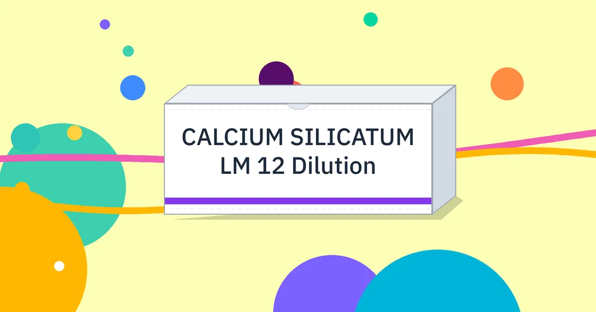 Symbolbild: Packung mit der Aufschrift CALCIUM SILICATUM LM 12 Dilution (PZN 06921379) – Verfügbarkeit und Bezug in Apotheken in Frankfurt am Main
