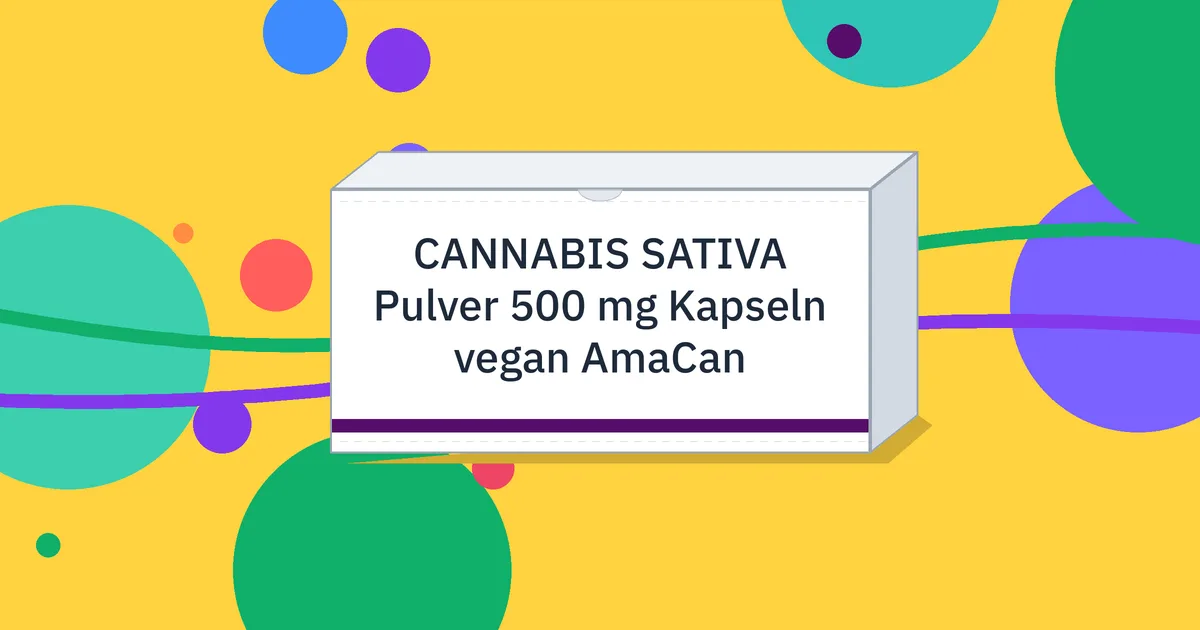Symbolbild: Packung mit der Aufschrift CANNABIS SATIVA Pulver 500 mg Kapseln vegan AmaCan (PZN 18214138) – Verfügbarkeit und Bezug in Apotheken in Frankfurt am Main