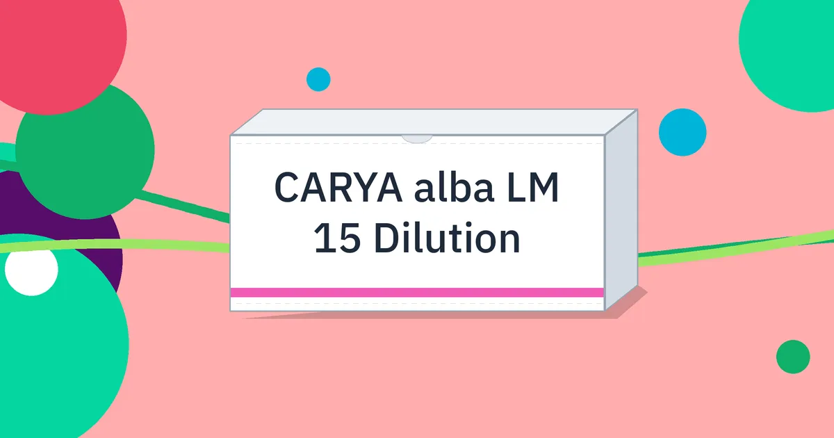 Symbolbild: Packung mit der Aufschrift CARYA alba LM 15 Dilution (PZN 13431523) – Verfügbarkeit und Bezug in Apotheken in Frankfurt am Main