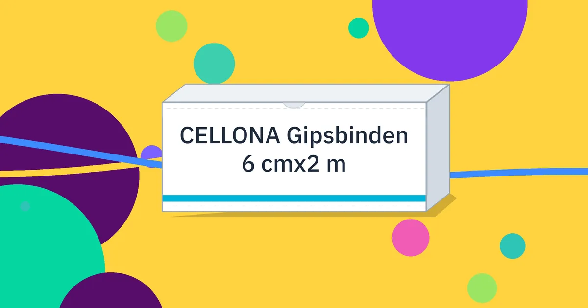 Symbolbild: Packung mit der Aufschrift CELLONA Gipsbinden 6 cmx2 m (PZN 00191537) – Verfügbarkeit und Bezug in Apotheken in Frankfurt am Main