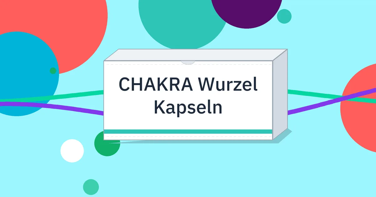 Symbolbild: Packung mit der Aufschrift CHAKRA Wurzel Kapseln (PZN 03393862) – Verfügbarkeit und Bezug in Apotheken in Frankfurt am Main